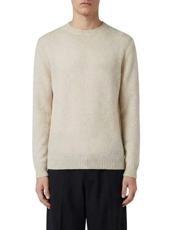 Avant Toi Linen Crew Neck Sweater - Yellow