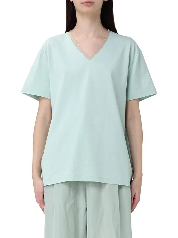 Fabiana Filippi V-neck T-shirt - Mint