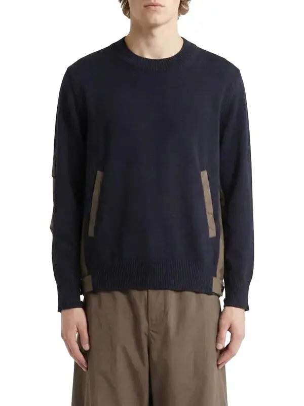 Sacai Crew-neck Pullover - Blue