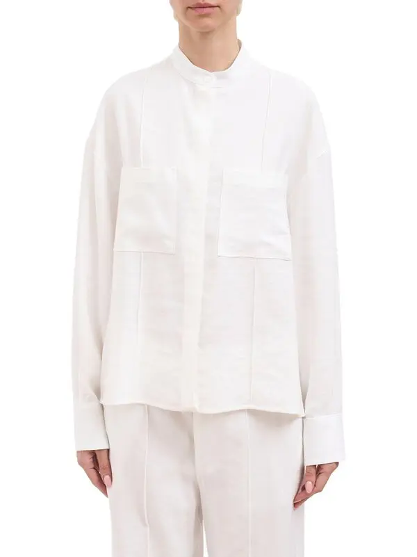DONDUP Viscose Blend Shirt - Milk