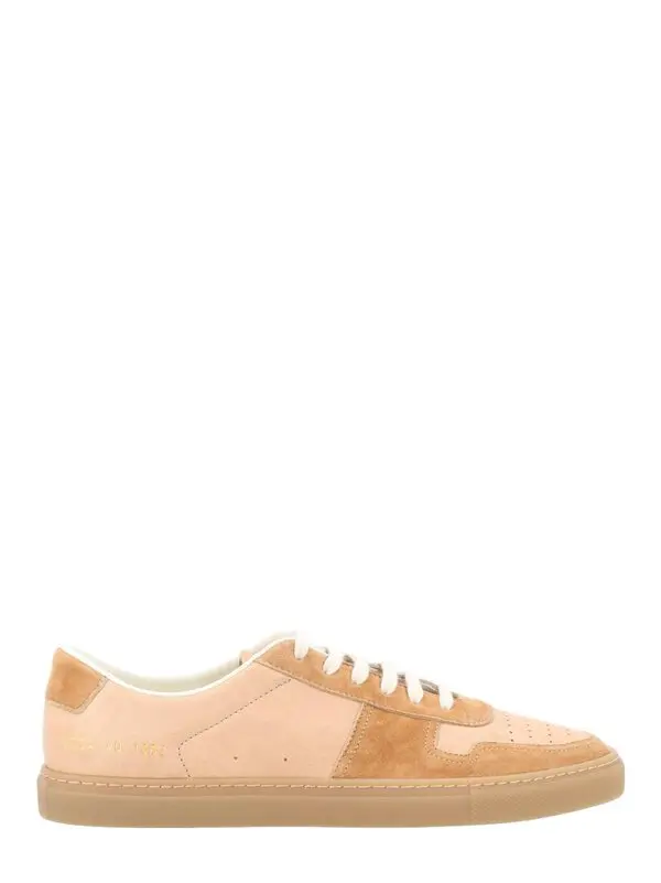 COMMON PROJECTS Two-tone Nappa And Suede Low-top Sneakers - Beige