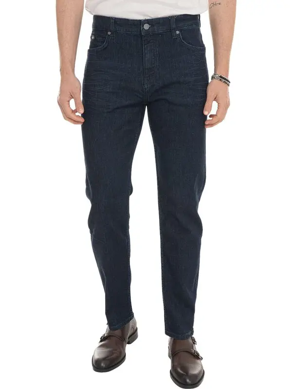 BOSS Skinny Fit Cotton Jeans - Denim