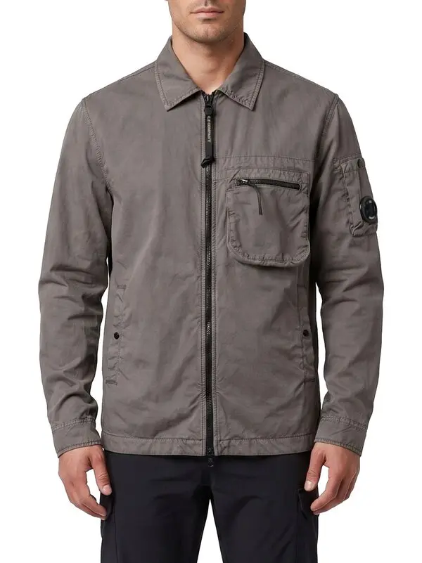 C.P. COMPANY Panama-r Overshirt In Technical Fabric - Grey