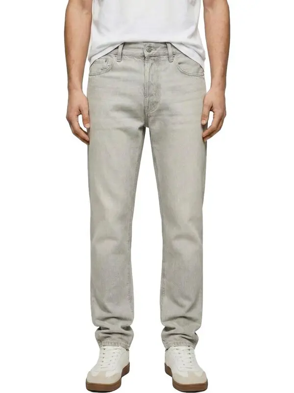 HAIKURE Cotton Denim Straight Jeans - Grey