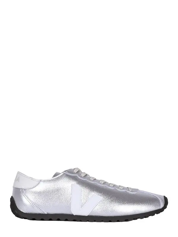 VEJA Cateyes Sustainable Leather Sneakers - Silver