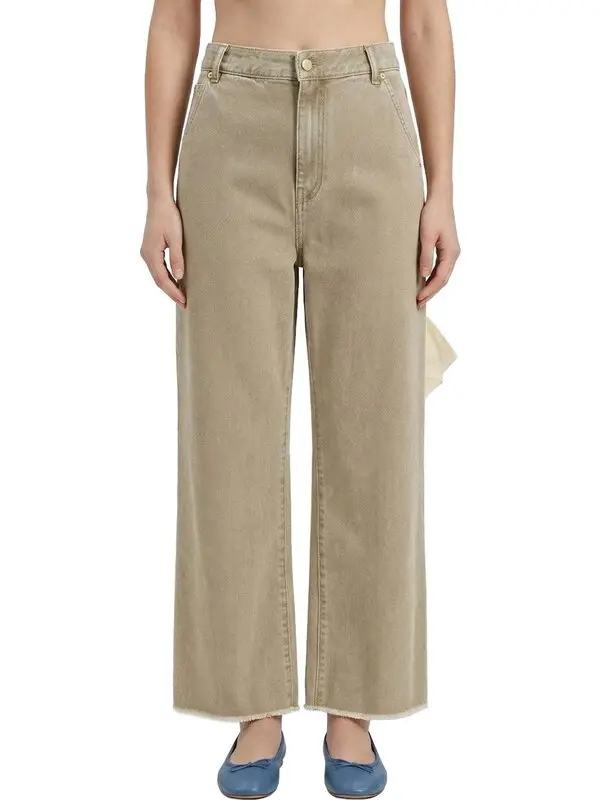 DARKPARK Wide Leg Denim Jeans - Camel