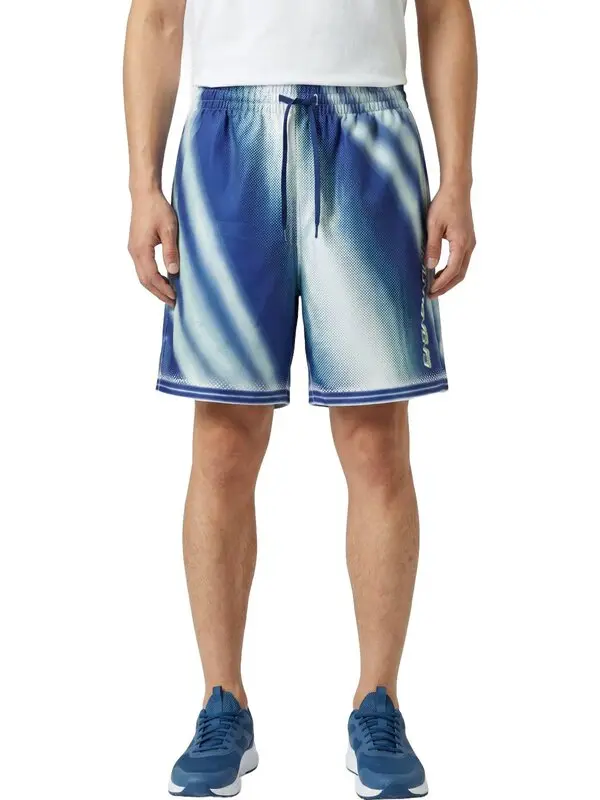 Casablanca Abstract Print Silk Twill Jogging Shorts - Multicolor