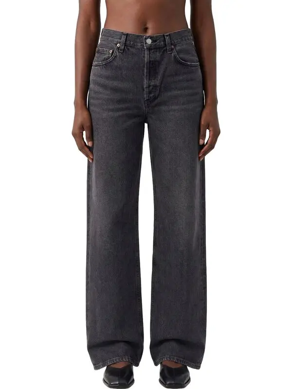 AGOLDE Recycled Cotton Denim Flare Jeans - Grey