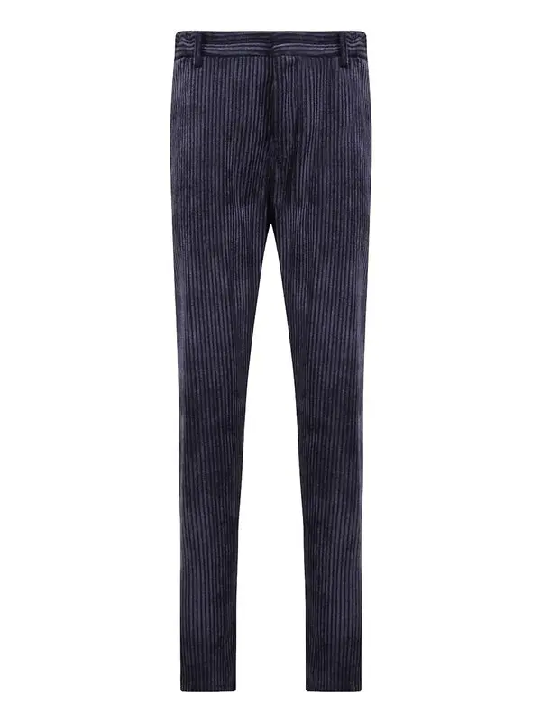 Emporio Armani Corduroy Stripe Trousers - Blue