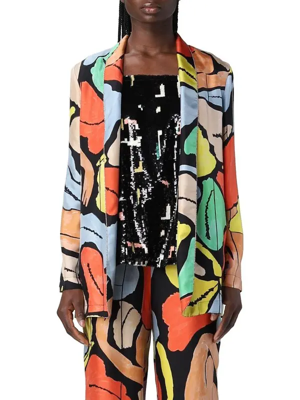 ALYSI Printed Blazer - Red