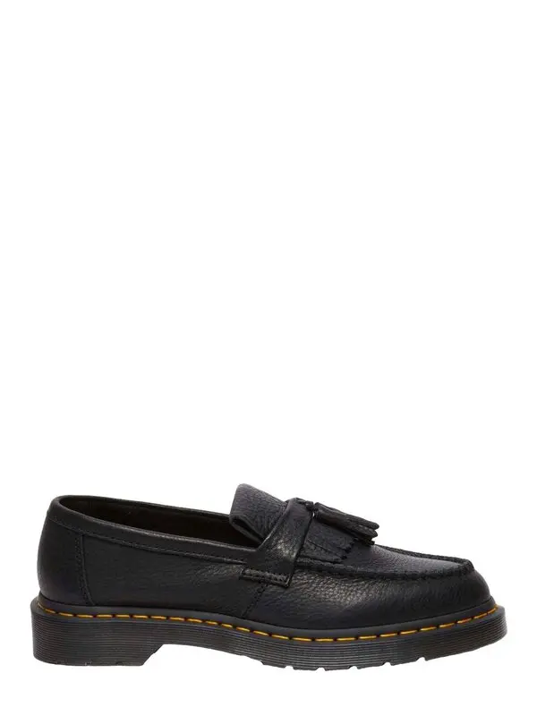 Dr. Martens Adrian Tassel Loafers In Grained Leather - Black