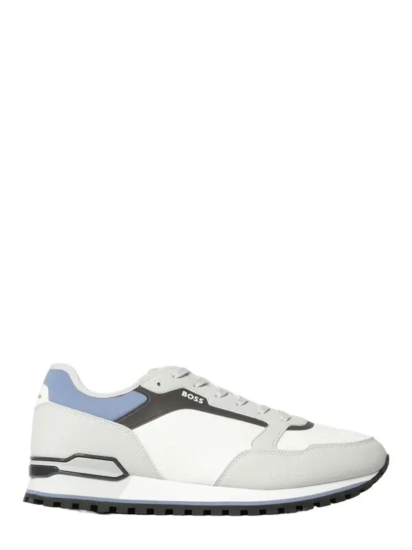 BOSS Parkour Mesh And Rubber Lace-up Sneakers - Grey