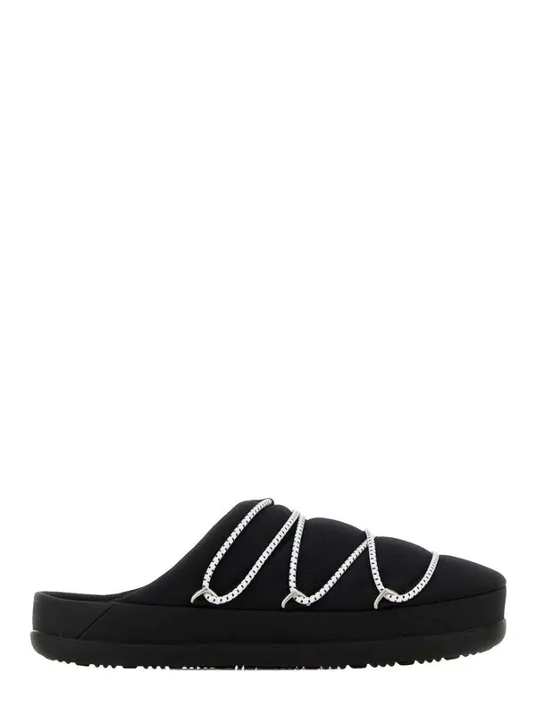 Moon Boot Flat Slip-on Shoes - Black