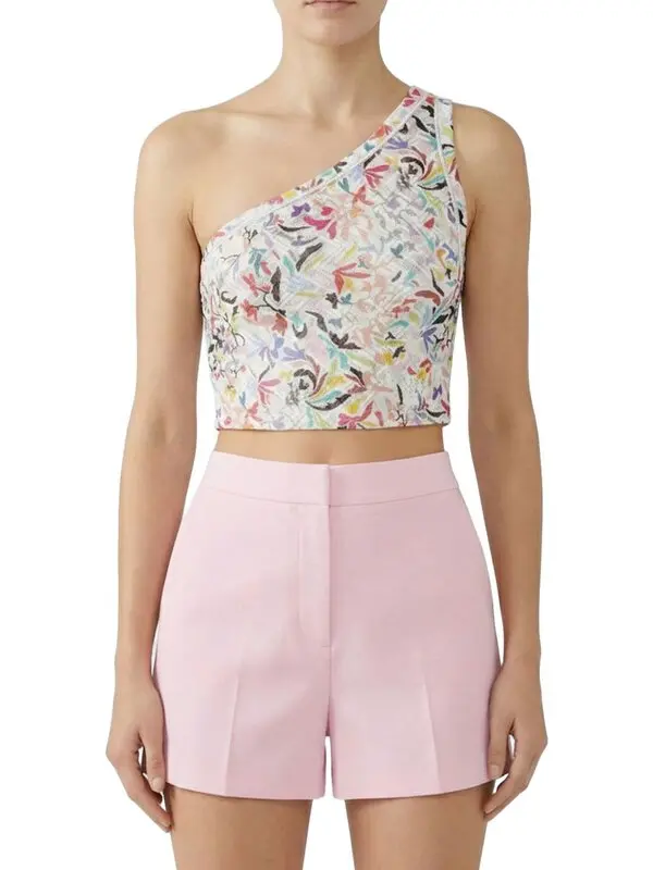 Missoni One-shoulder Printed Cropped Top - Multicolor