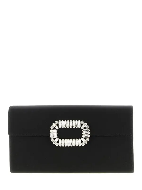 ROGER VIVIER Embellished Clutch - Black