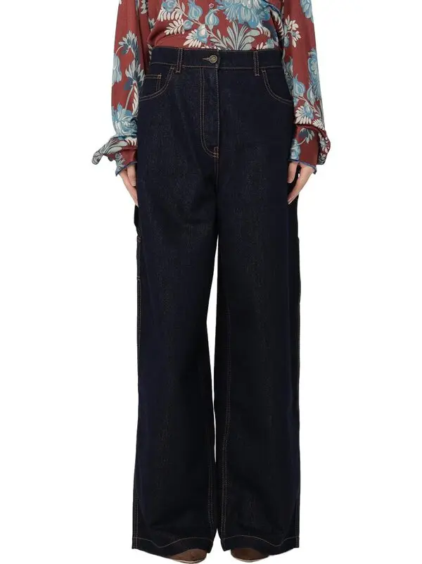 Etro Wide Leg Jeans - Blue