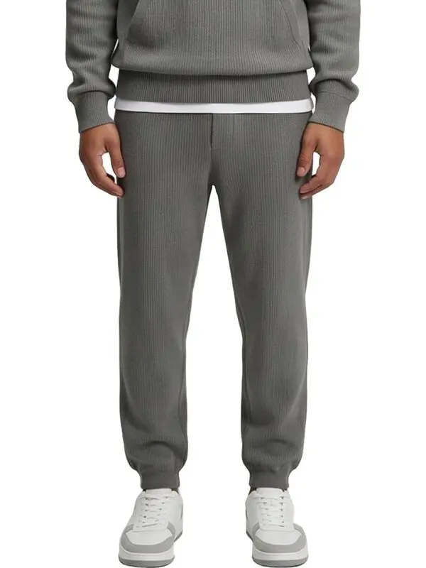 BOSS Slim Fit Jersey Jogging Trousers With Drawstring Waist - Grey
