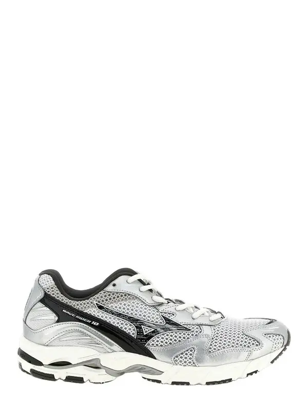 Mizuno Wave Rider Low-top Mesh Sneakers - Platinum Onyx