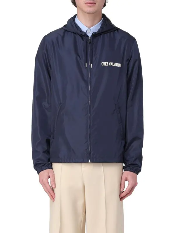 Valentino Garavani Zip-up Hooded Jacket - Blue
