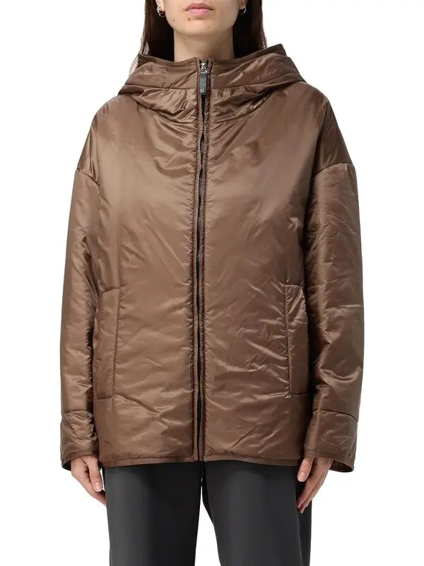 Max Mara Waterproof Hooded Puffer Jacket - Gold