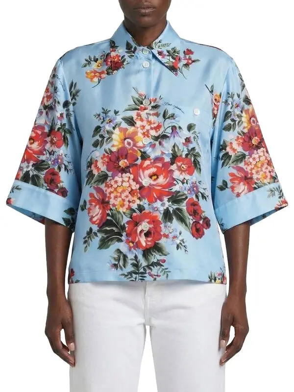 Dolce & Gabbana Floral Silk Shirt - Multicolor