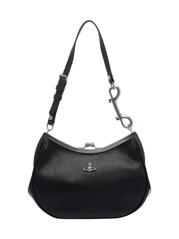 VIVIENNE WESTWOOD Frame Leather Shoulder Bag - Black