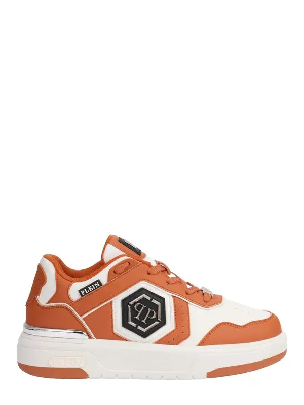 Philipp Plein Runner Hexagon Predator Lace-up Sneakers - Orange