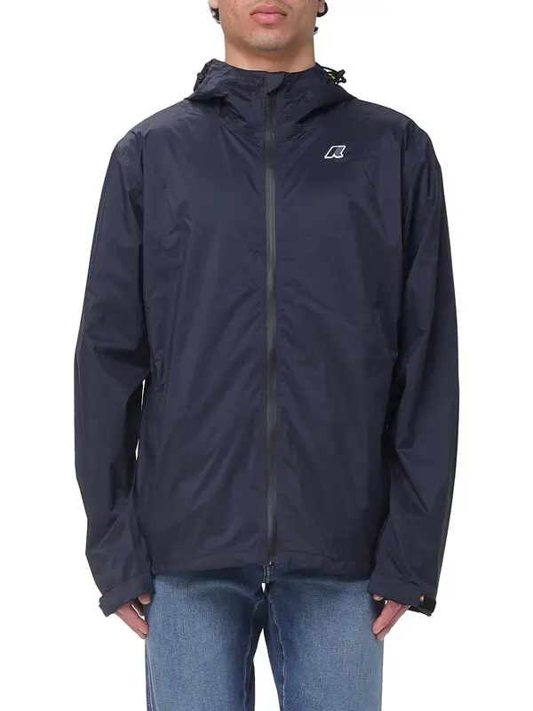 K-WAY Lil Soft Touch Marmotta Hooded Nylon Windbreaker - Blue