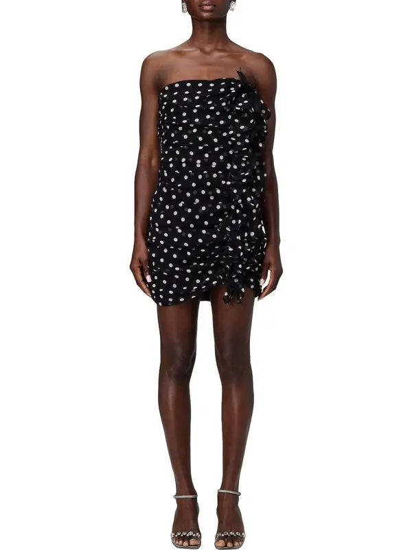 Nina Ricci Polka Dot Silk Mini Dress - Multicolor