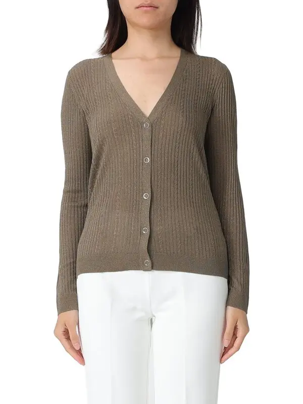 Liu Jo Viscose Knit Polo Shirt - Olive