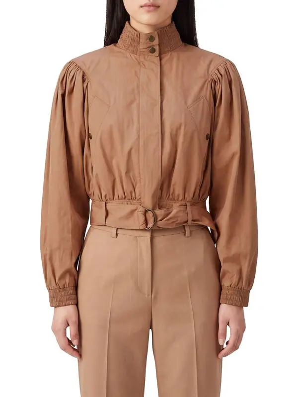 Chloé Cotton Poplin Cropped Jacket - Red