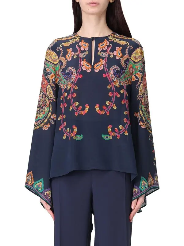 Etro Paisley Print Blouse - Blue