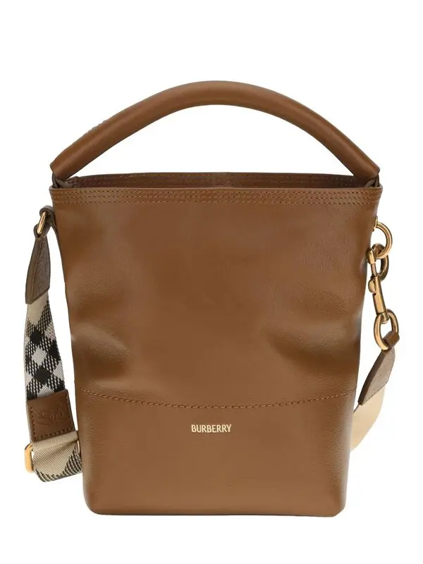 Burberry B-clip Mini Handbag In Smooth Calfskin Leather - Hazel