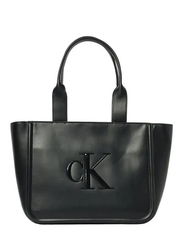 Calvin Klein Tote Bag With Embossed Logo - Black