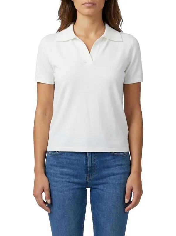 ROBERTO COLLINA Viscose Polo Shirt - Ecru