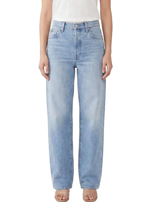 MOTHER High-waisted Straight-leg Jeans - Blue