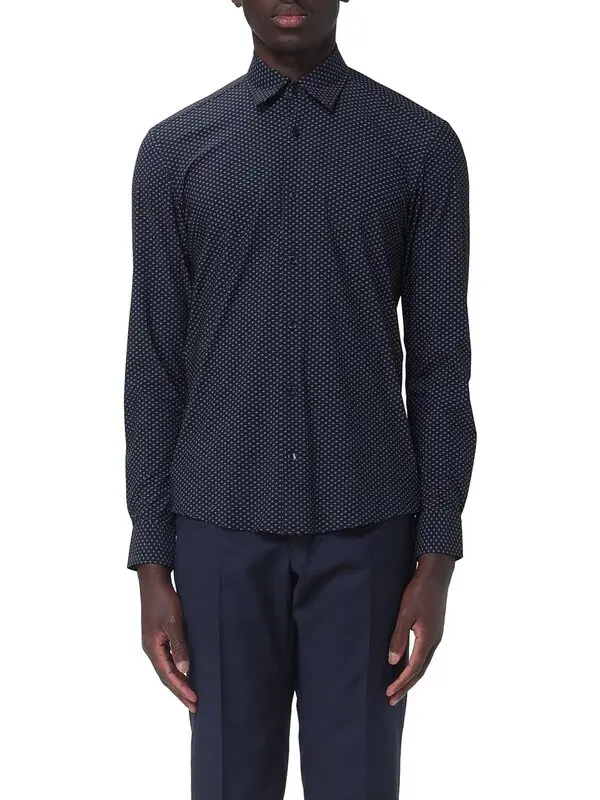 BOSS Jersey Slim Fit Shirt - Blue