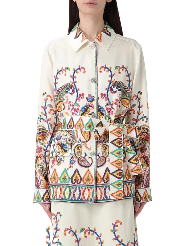 Etro Printed Belted Jacket - Multicolor