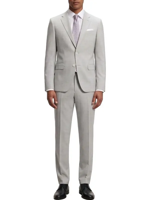 BOSS Single Breasted Suit In Virgin Wool Blend - Grey