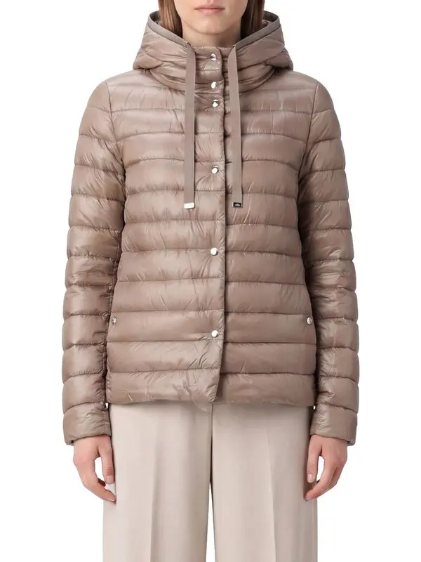 Herno Short Reversible Quilted Ultra-light Nylon Down Jacket - Beige