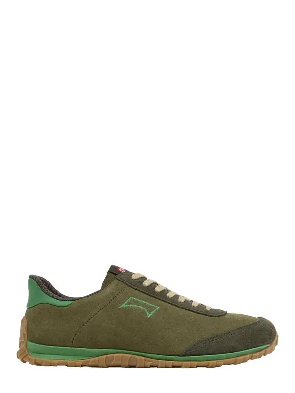Camper Two-tone Suede Sneakers With Vibram Sole - Green