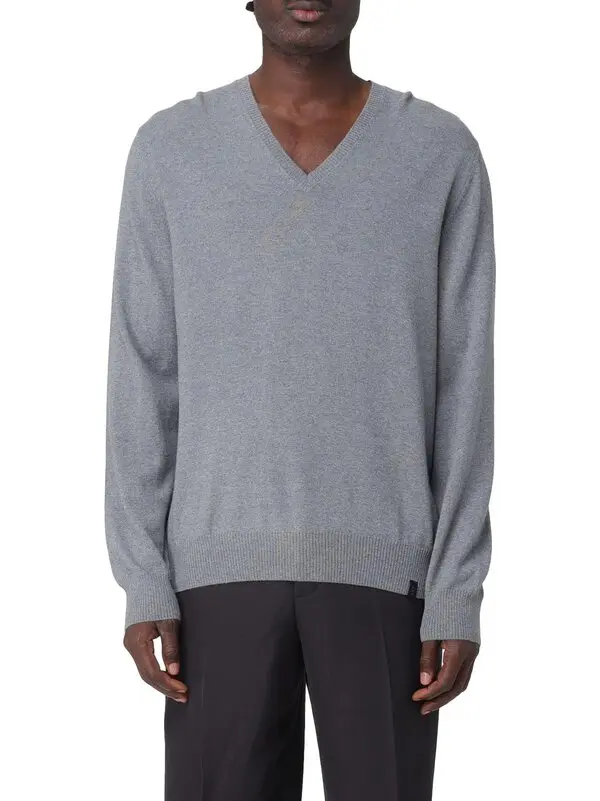 FAY V-neck Jumper - Grey