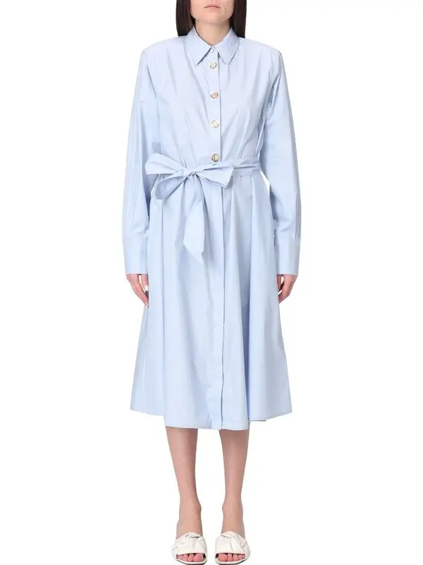 Karl Lagerfeld Belted Midi Dress - Blue