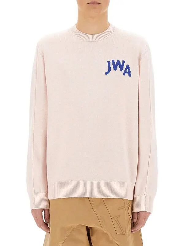 JW Anderson Jumper With Embroidered Logo - Pink