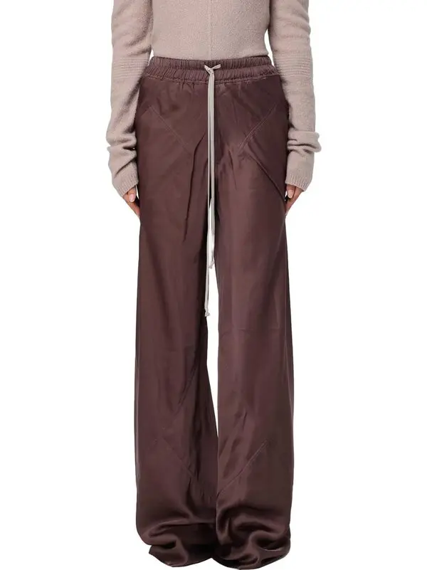 Rick Owens Pure Silk Flared Jogging Pants - Wine