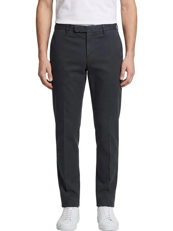 Incotex Tailored Trousers In Stretch Cotton - Navy