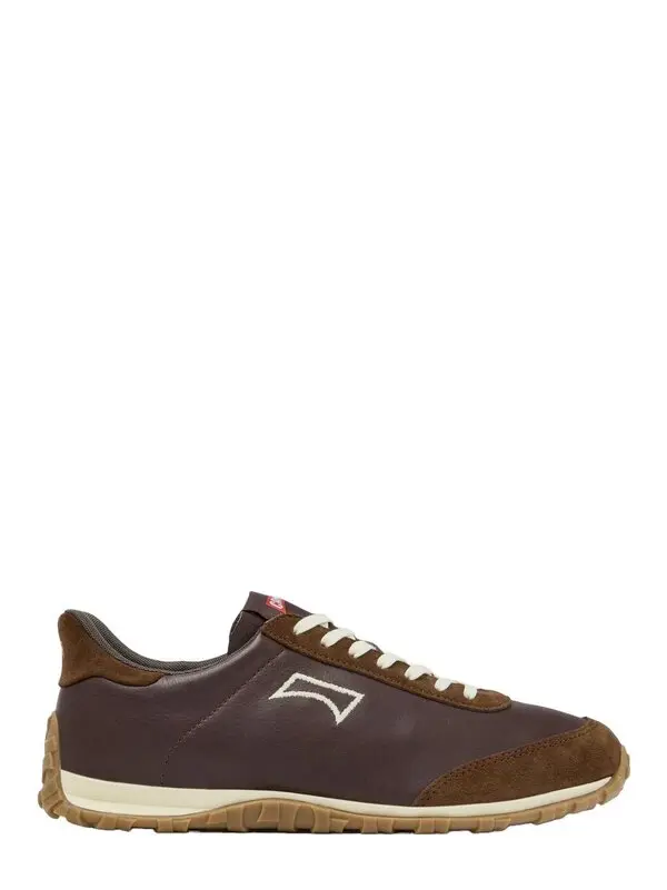 Camper Drift Walk Leather And Suede Lace-up Sneakers With Vibram Sole - Brown