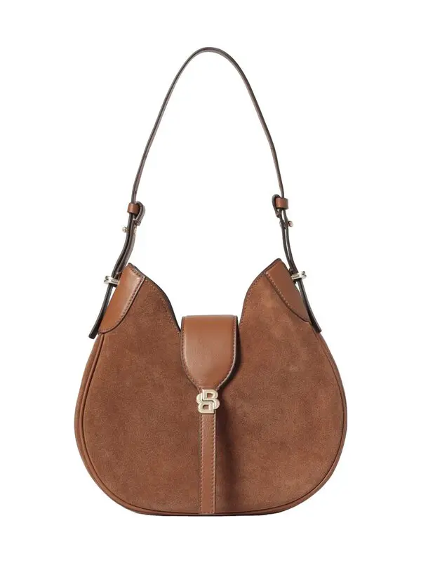 BOSS Suede Shoulder Bag - Brown