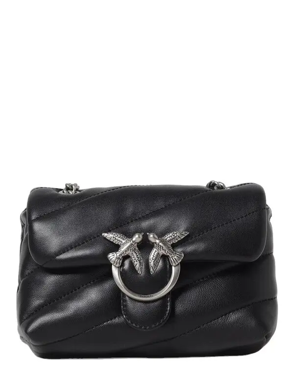 Pinko Quilted Leather Mini Bag With Chain Strap - Black 1
