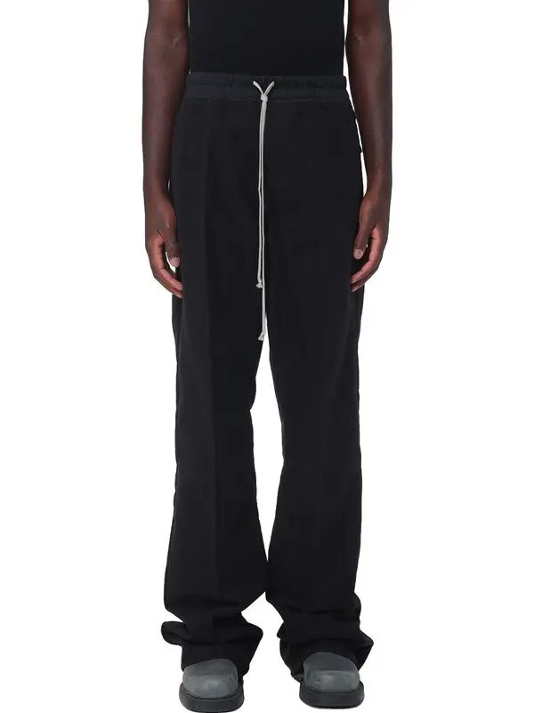 Rick Owens Drawstring Wide-leg Cotton Pants - Black